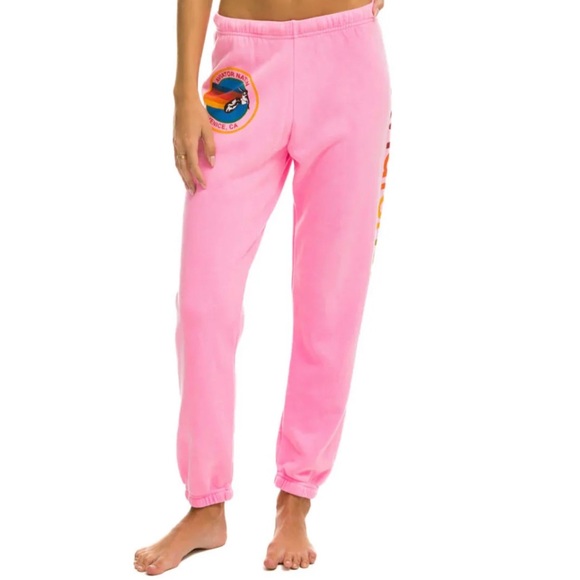 Pink Aviator Nation Sweatpants